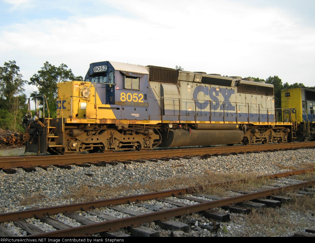 Various shots of CSX local A720 tied down at West Point, GA siding over a hot weekend in mid ...